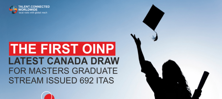 OINP Latest Draw for Masters graduate Stream issued 692 ITAs